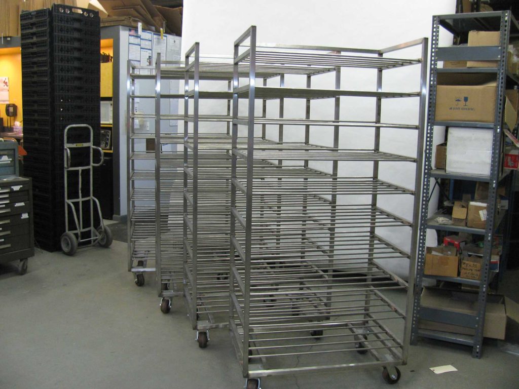 Customized bakery racks for a leading commercial baking company