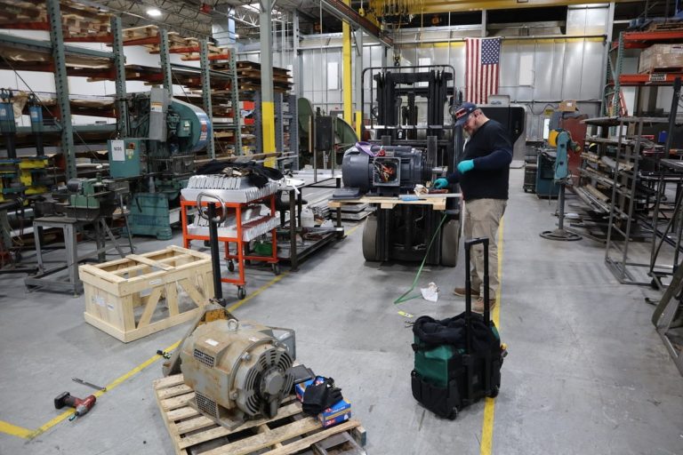 Spray Booth Motor Replacement at Schaumburg HQ - Schaumburg Specialties