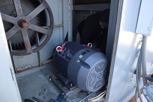 Spray Booth Motor Replacement at Schaumburg HQ - Schaumburg Specialties